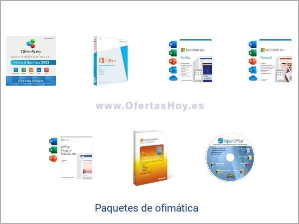 Ofertas en Paquetes de ofimática Hoy - Precios, descuentos y reseñas.